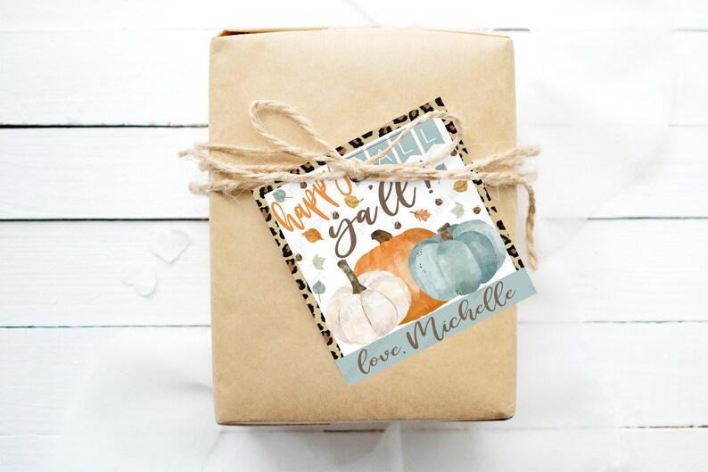 EDITABLE Fall Gift Tag Happy Fall Ya'll Gift Tag - Etsy