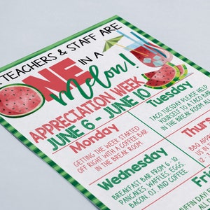 Summer Appreciation Week Itinerary, One in A Melon, Employee Staff ...
