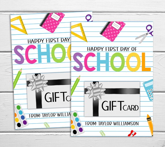 Back To School Gift Card Holder, Happy First Day Of School, Welcome ...