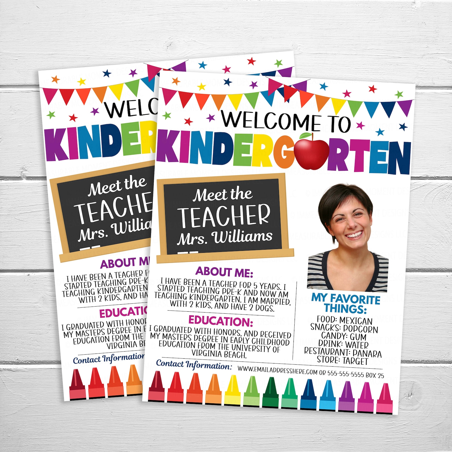Meet the Teacher Editable Welcome to Kindergarten Teacher - Etsy