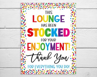 Staff Lounge Sign - Etsy