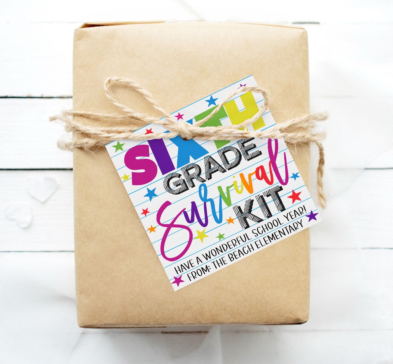 Sixth Grade Survival Kit Gift Tag 6th Grade Printable - Etsy