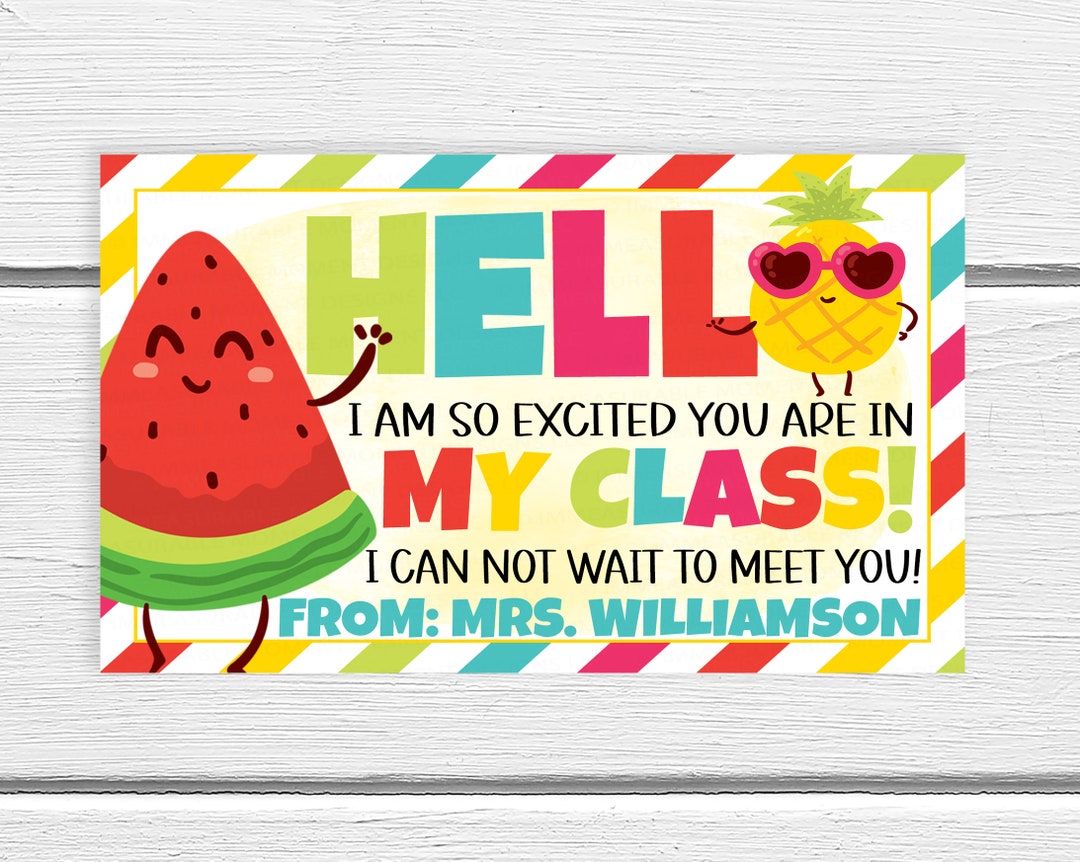 Back to School Postcard to Students, Welcome to My Class Note, Intro ...