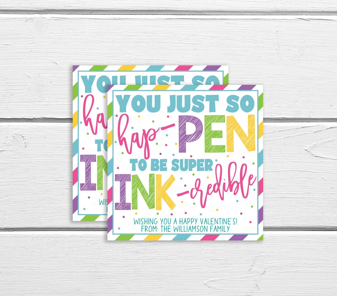 Easter Pen Thank You Tag, You Hap-pen to Be Ink-credible, Appreciation ...