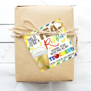 Teacher Iced Tea Gift Tag, Back to School, You Are Tea-riffic, Welcome ...