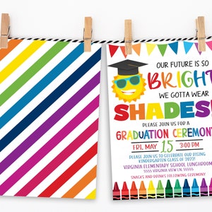 Preschool Graduation Invitation, Kindergarten Prek Elementary Ceremony ...