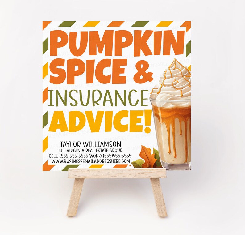 Fall Insurance Marketing Gift Tags, Pumpkin Spice & Insurance Advice ...
