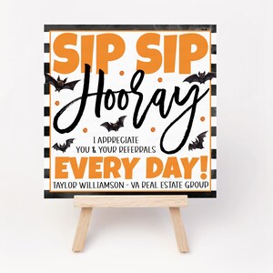 Halloween Pop by Coffee Gift Tag, Sip Sip Hooray Appreciate Your ...