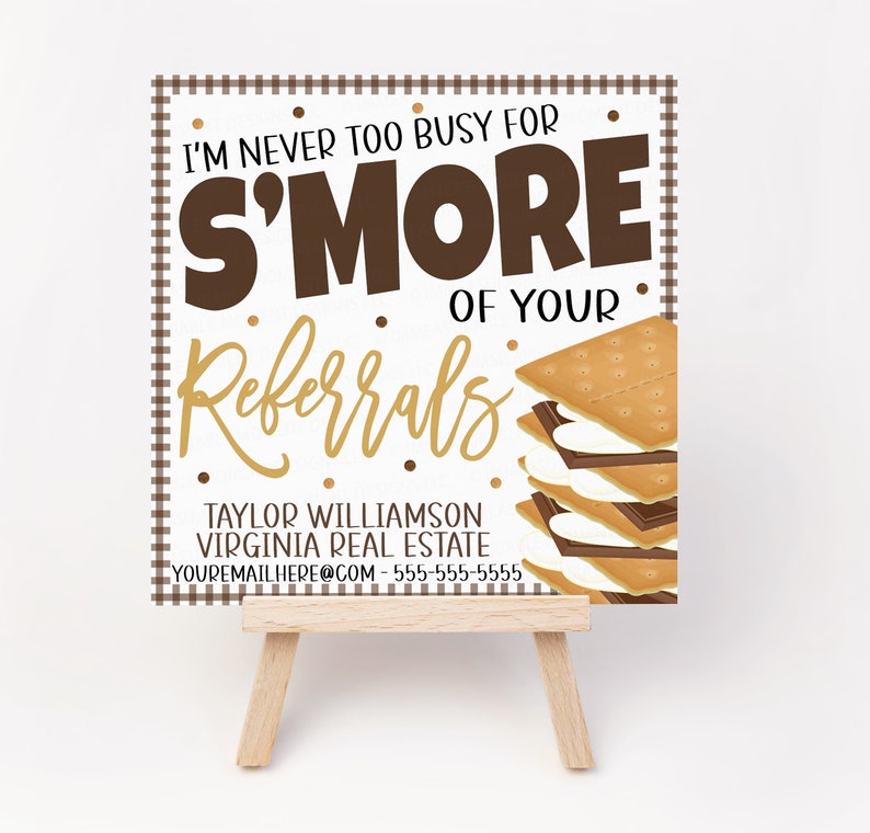 S'more Referral Gift Tag, Referrals Appreciation, Client Gift ...