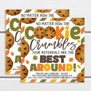 Fall Referral Cookie Gift Tags, No Matter How the Cookie Crumbles ...