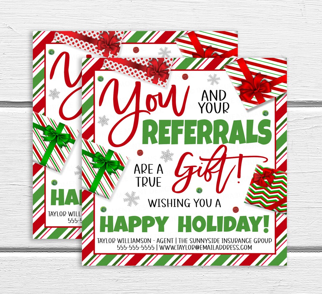 Christmas Pop by Gift Tags Referrals Are A Gift Marketing - Etsy