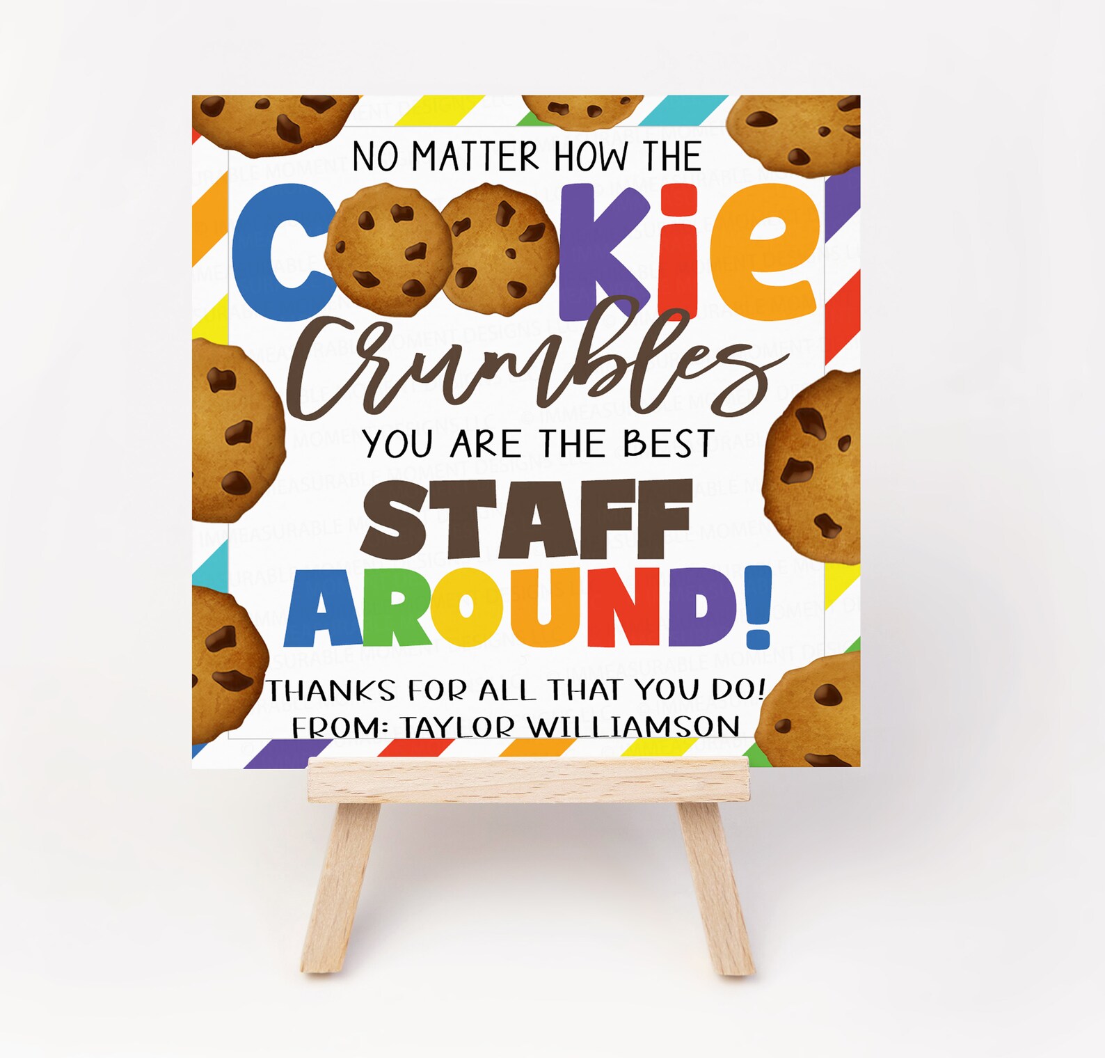 Cookie Thank You Gift Tags, No Matter How the Cookie Crumbles ...