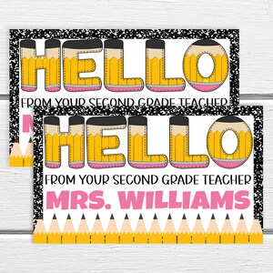 Hello Postcard to Students, Back to School, From the Teacher, New ...