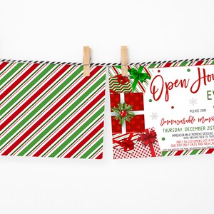 Editable Christmas Open House Invitation, Holiday Shopping Boutique ...