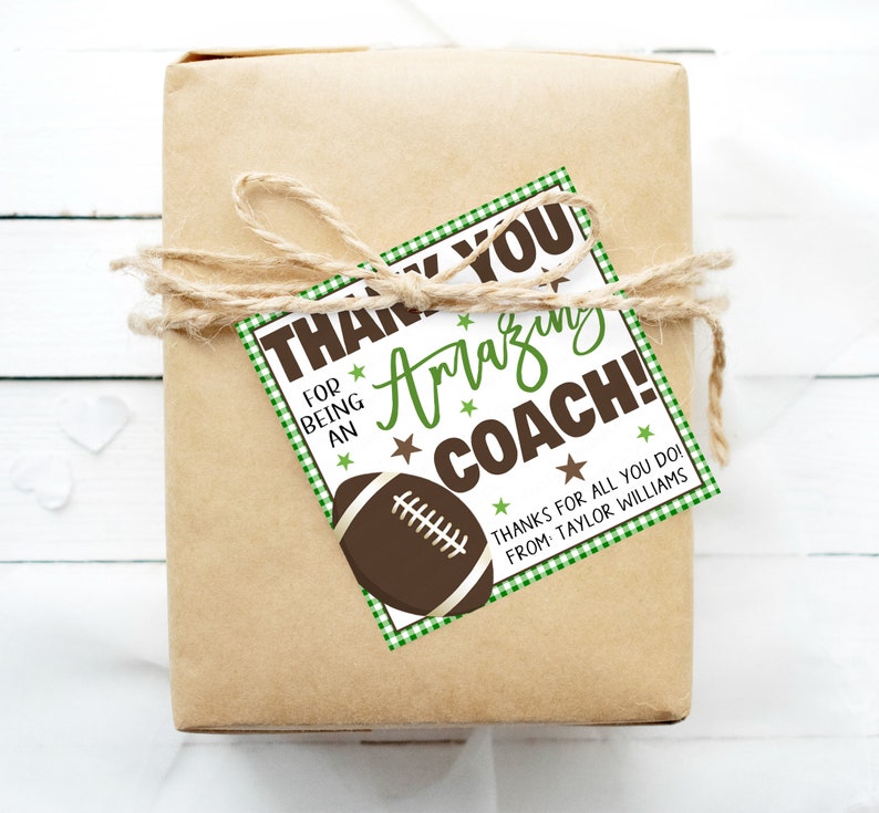 Soccer Coach Gift Tags Thank You for Being an Amazing Coach - Etsy
