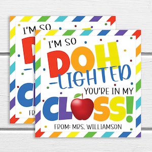 Play Dough Gift Tags, Doh-lighted You're in My Class, Modeling Dough ...
