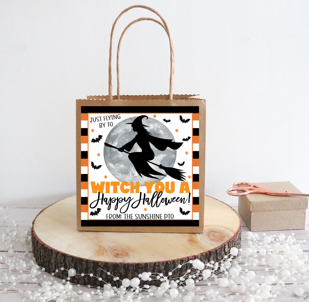 Halloween Gift Tags Witch You A Happy Halloween Co-worker - Etsy