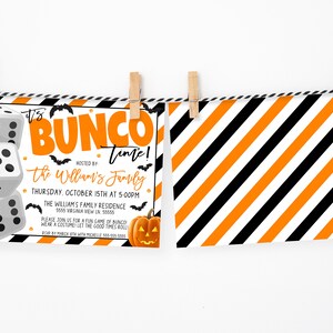 Halloween Bunco Night Invitation Flyer, Editable Fall Bunco Dice Party ...