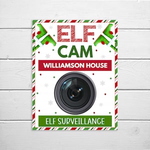 Elf Surveillance Cam Printable, Don't Touch Me Lose Magic Sign ...