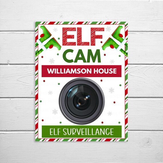 Elf Surveillance Cam Printable, Don't Touch Me Lose Magic Sign ...