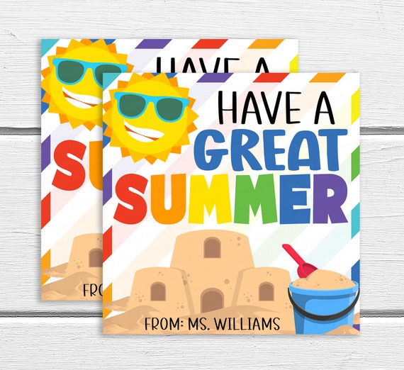 Summer Gift Tag, Have A Great Summer, End Of School, Classroom Student ...