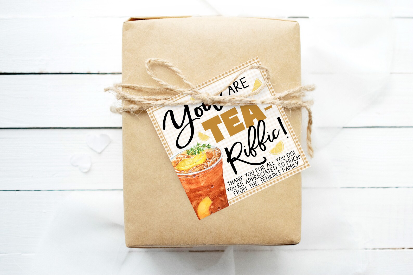 Iced Tea Gift Tag Editable You Are Tea-riffic Iced Tea - Etsy