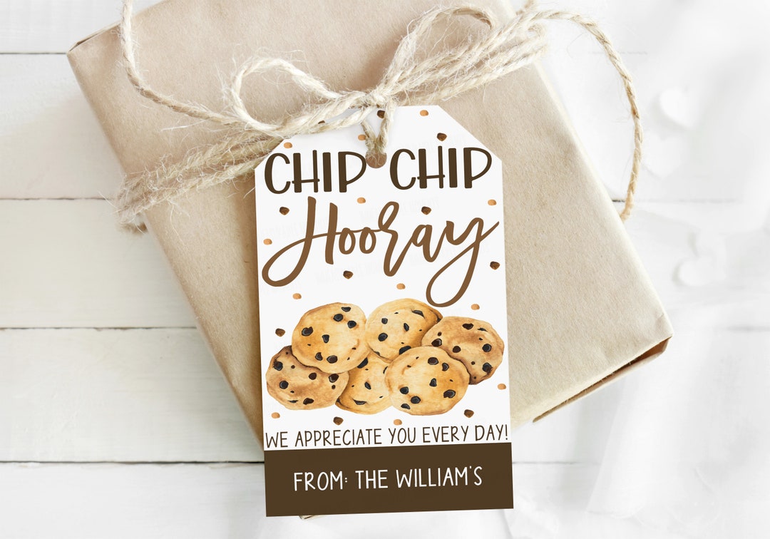 Cookie Thank You Gift Tags, Editable Thank You Appreciation Cookie Tag ...