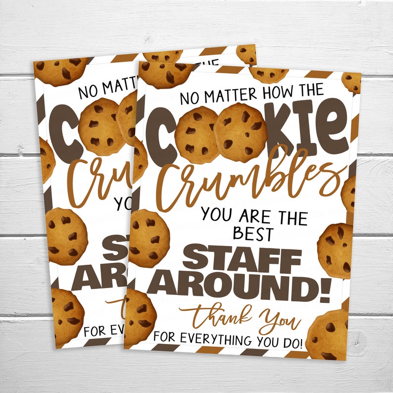 Cookie Sign Appreciation Printable No Matter How the Cookie - Etsy