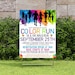 Color Run Flyer Invitation, Color Fun Dash Run Marathon 5K PTO PTA ...