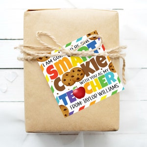 Back to School Teacher Gift Tags, One Smart Cookie With You as My ...