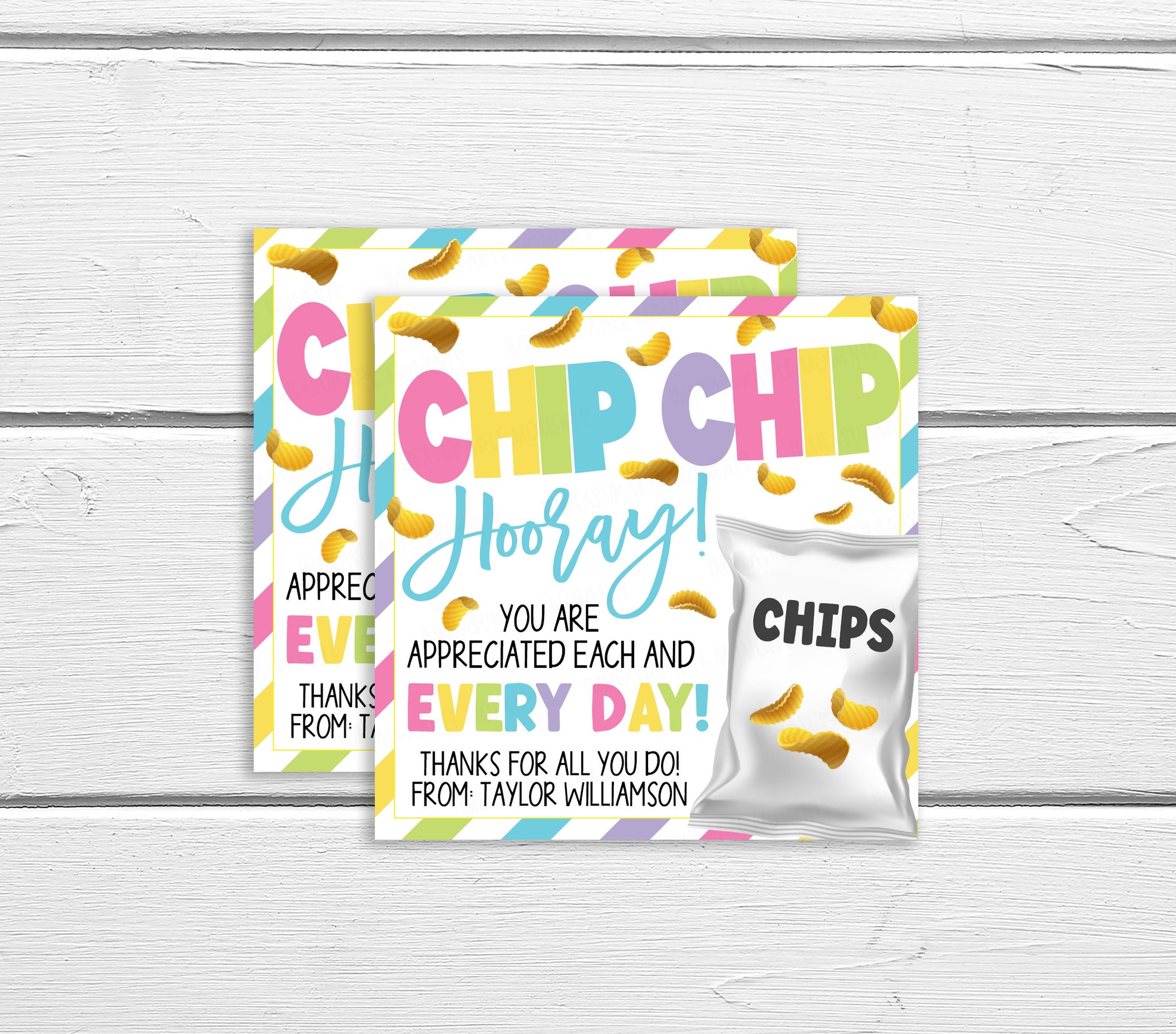 Easter Chips Gift Tags Chip Chip Hooray Potato Chip - Etsy