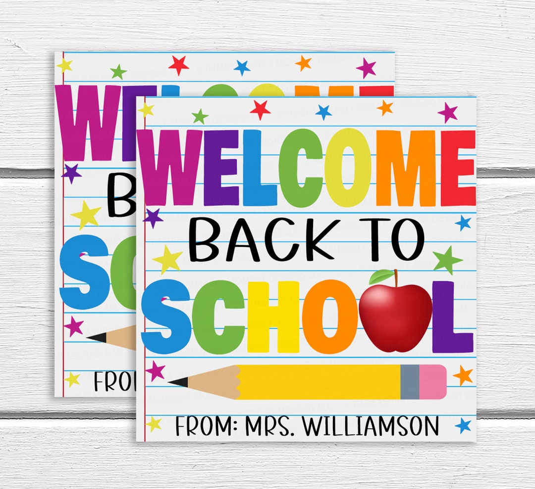 Welcome Back to School Gift Tag, New School Year Student Gift, Gift ...