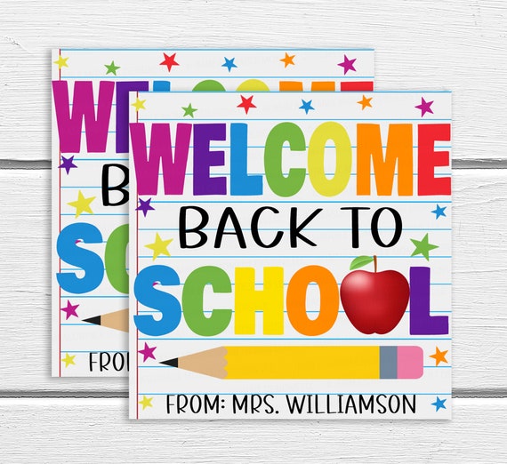 Welcome Back To School Gift Tag, New School Year Student Gift, Gift ...