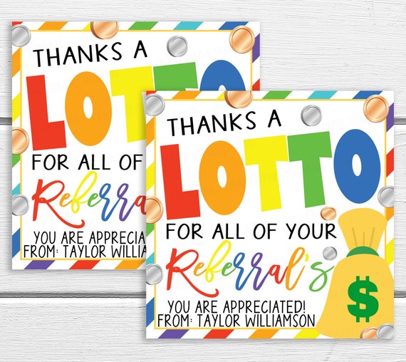 Lottery Pop-By Gift Tags, Scratch Off Pop Bys, Thanks A Lotto For Your ...