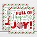 Christmas Peppermint Candy Gift Tags, Wishing You Happiness Joy, Thank ...