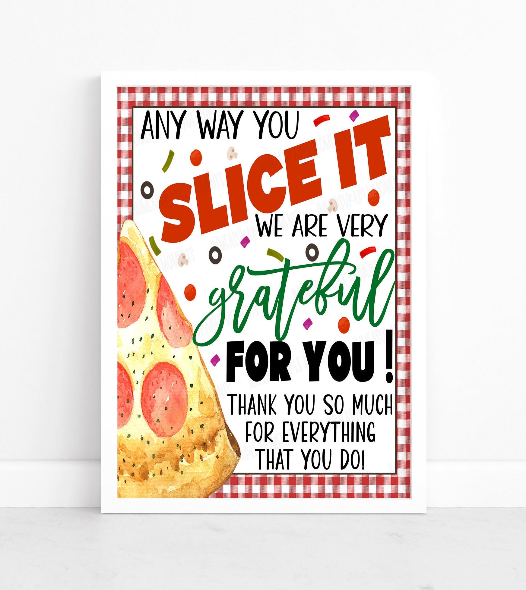 Pizza Appreciation Sign, Employee Teacher Nurse Medical Office Staff ...