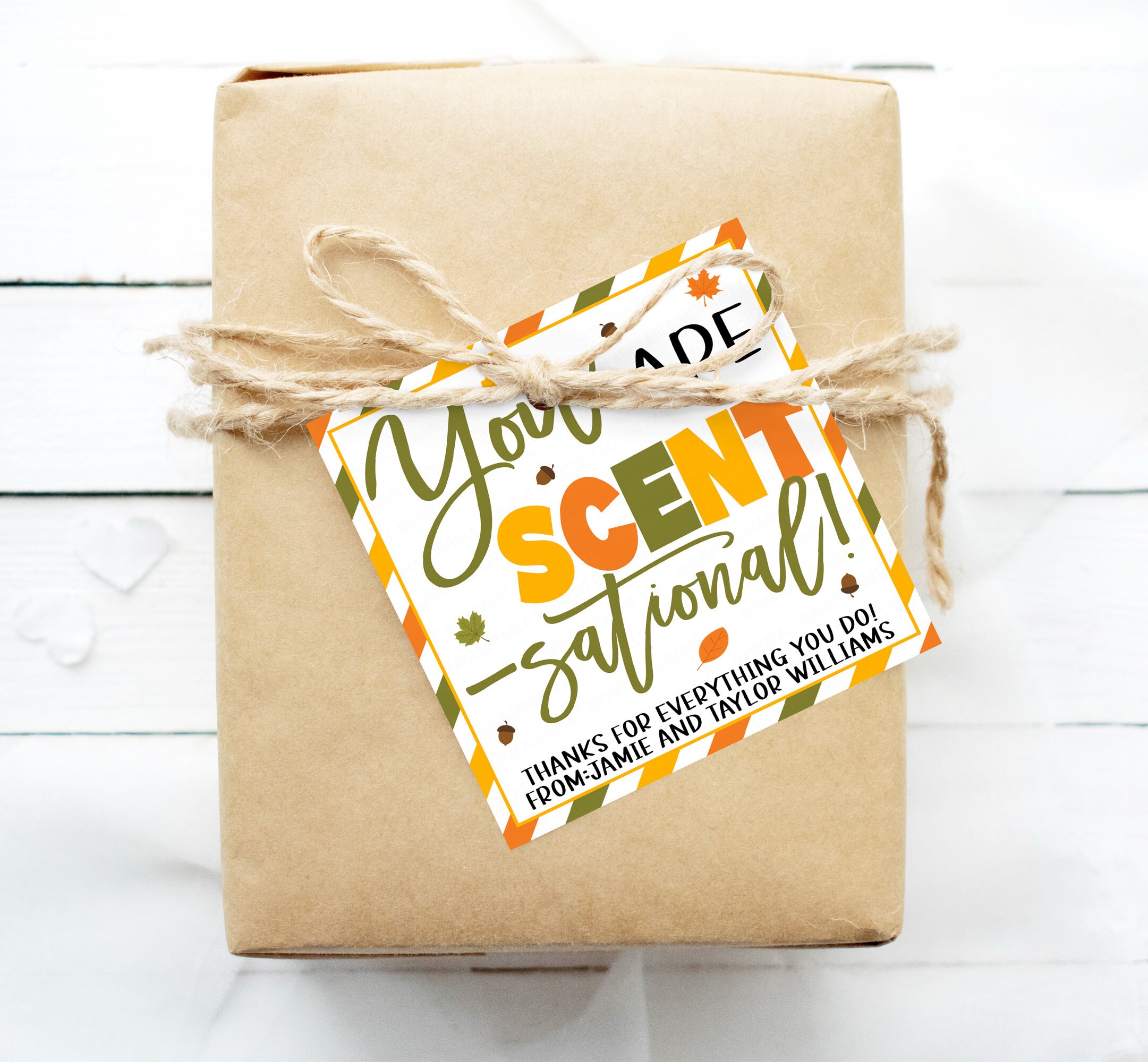 Fall Appreciation Gift Tag You Are Scent-sational Label - Etsy
