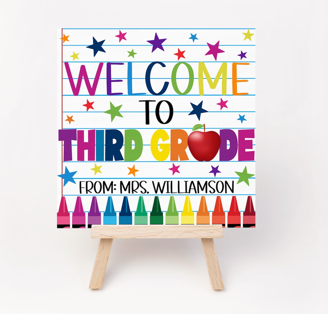 Welcome to Third Grade Gift Tag, New School Year 3rd Grade Student Gift ...