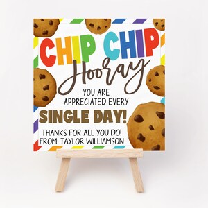 Cookie Thank You Gift Tags, Chip Chip Hooray, Appreciation Week ...
