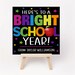Back to School Gift Tag, Here's to A Bright School Year, First Day of ...