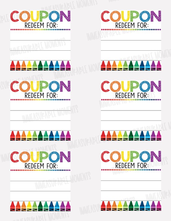 Reward Coupon Card For Children by Immeasurable Moment Designs | Catch ...