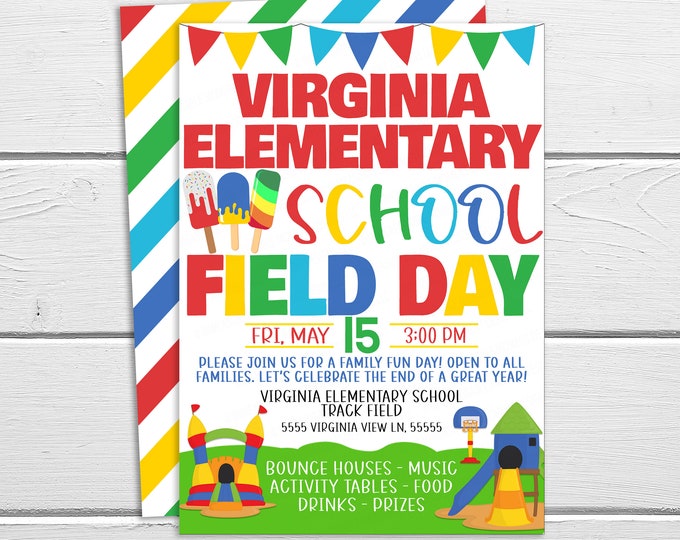 Field Day Invitation End of School Year Graduation - Etsy