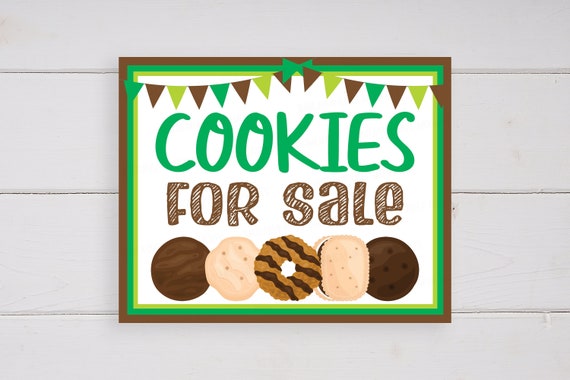 Scout Cookie Booth Sign Cookies Sold Here Printable Cookie | Etsy