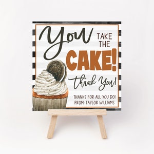 Cupcake Gift Tag, You Take the Cake, Cookie & Cream, School Teacher ...