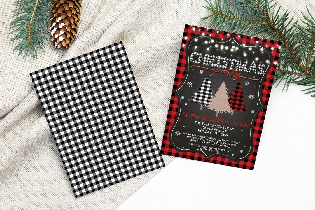 Christmas Party Invitation Card, Staff Employee Office Business Work ...