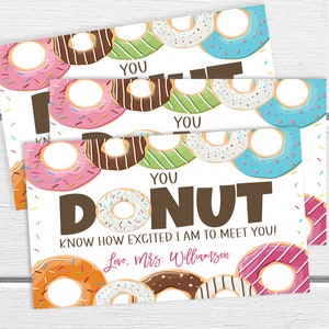 Donut Postcard to Students, You Donut Know, From Teacher, Back to ...