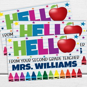 Hello Postcard to Students, From the Teacher, New School Year, Meet the ...