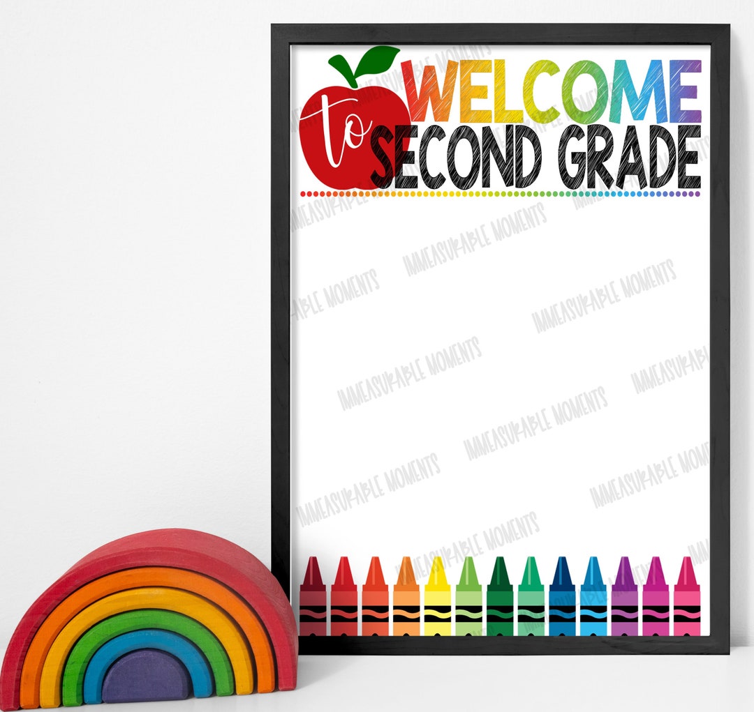 Welcome to Second Grade Blank Template - Etsy