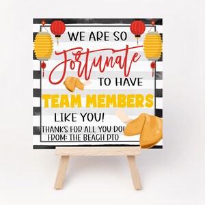 Fortune Cookie Thank You Gift Tag, Fortunate to Have You, School ...