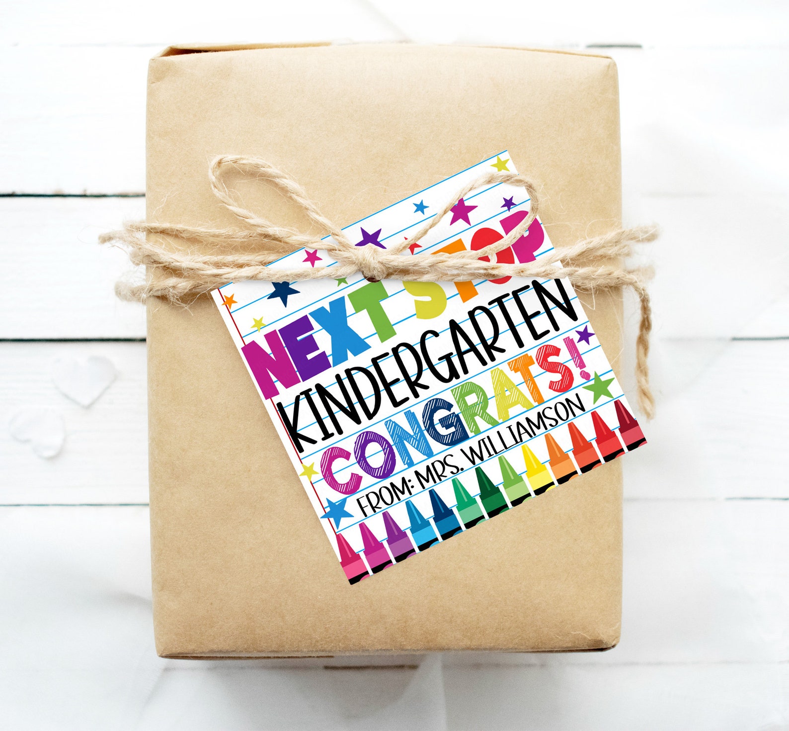 Preschool Graduation Gift Tag, Editable Next Stop Kindergarten ...